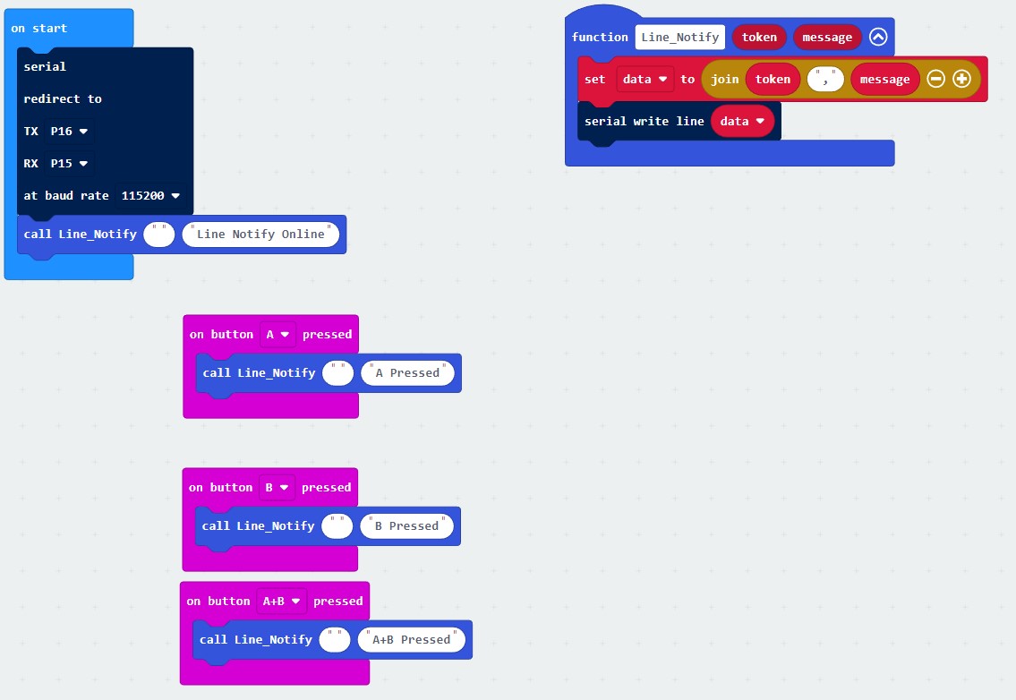 ใช้งาน Line Notify บน micro:bit ร่วมกับ Grove WiFi ESP8266